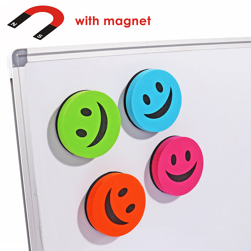 Smiley Face Design Magnetic Whiteboard Eraser – Choice Wholesale