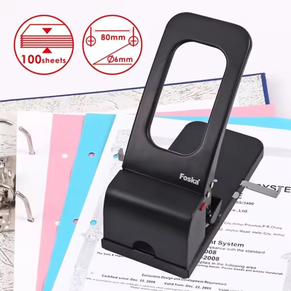 Heavy Duty Paper Hole Punch 100 Sheet Capacity – Choice Wholesale