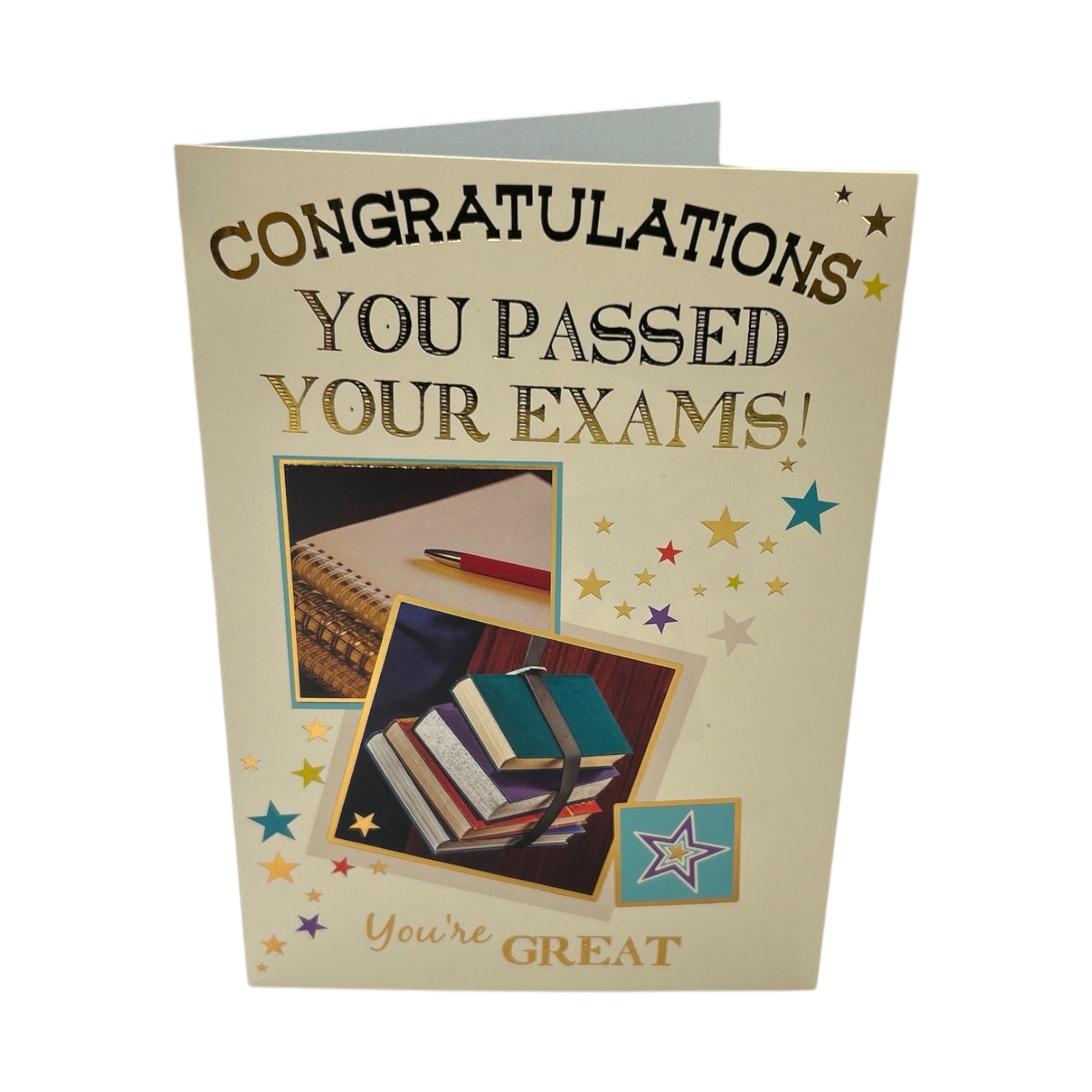 Congratulations You Passed Your Exam Books Design Greeting Card– Choice ...