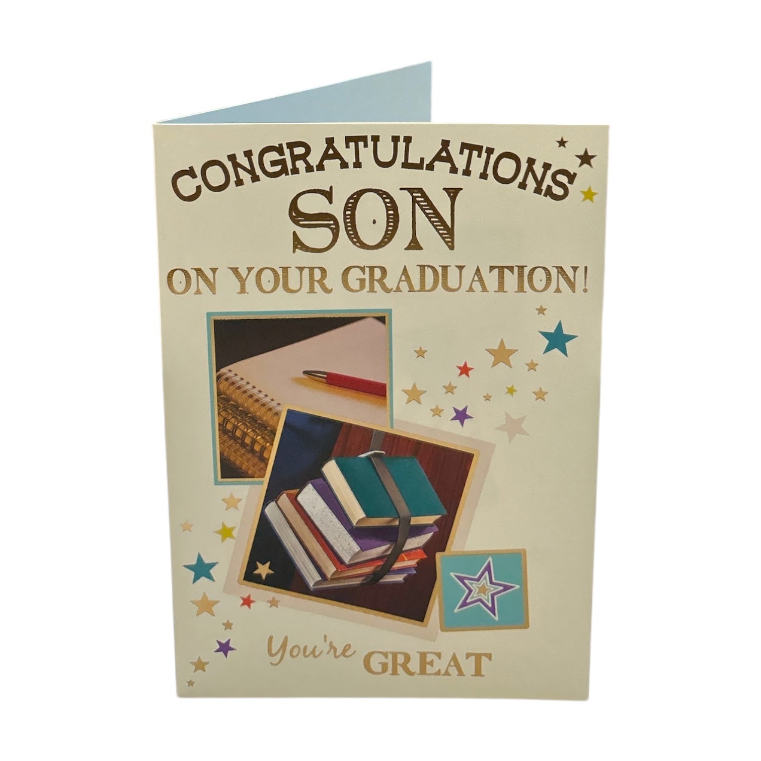 Congratulations Son You're Great Books Design Graduation Card– Choice ...