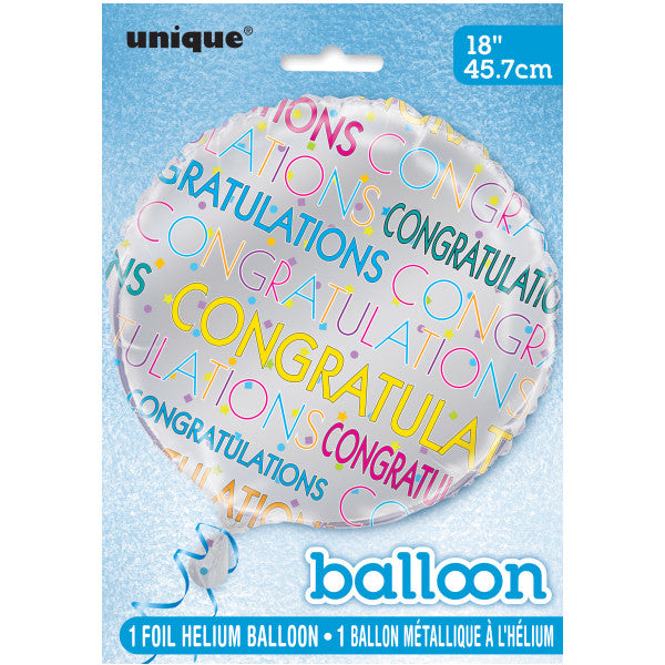 Bright Starburst Congratulations Round Foil Balloon 18" – Choice Wholesale