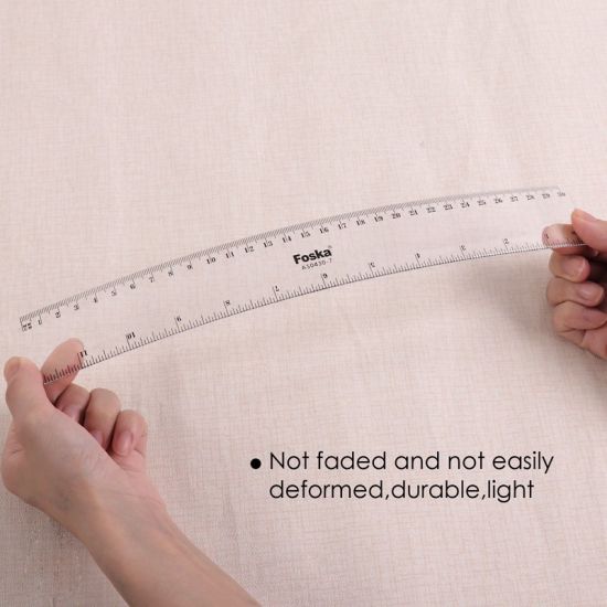 30cm Clear Ruler by Foska – Choice Wholesale