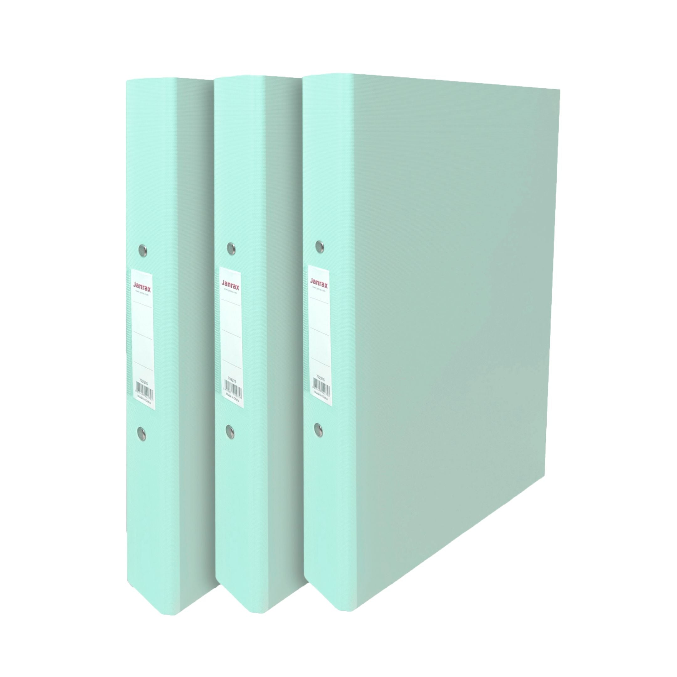 Pack of 3 A4 Pastel Green Paper Over Board Ring Binders by Janrax ...