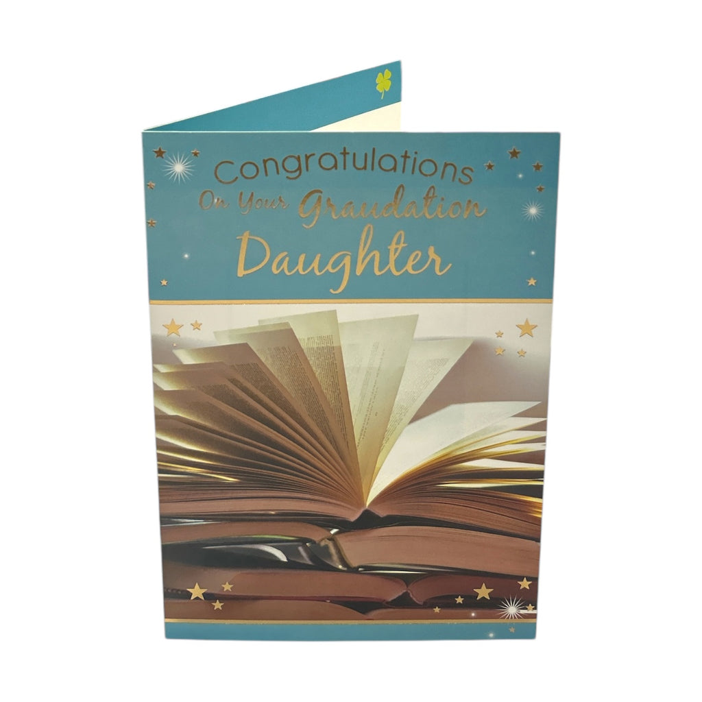 Congratulations Daughter on Graduation Books Design Greeting Card ...