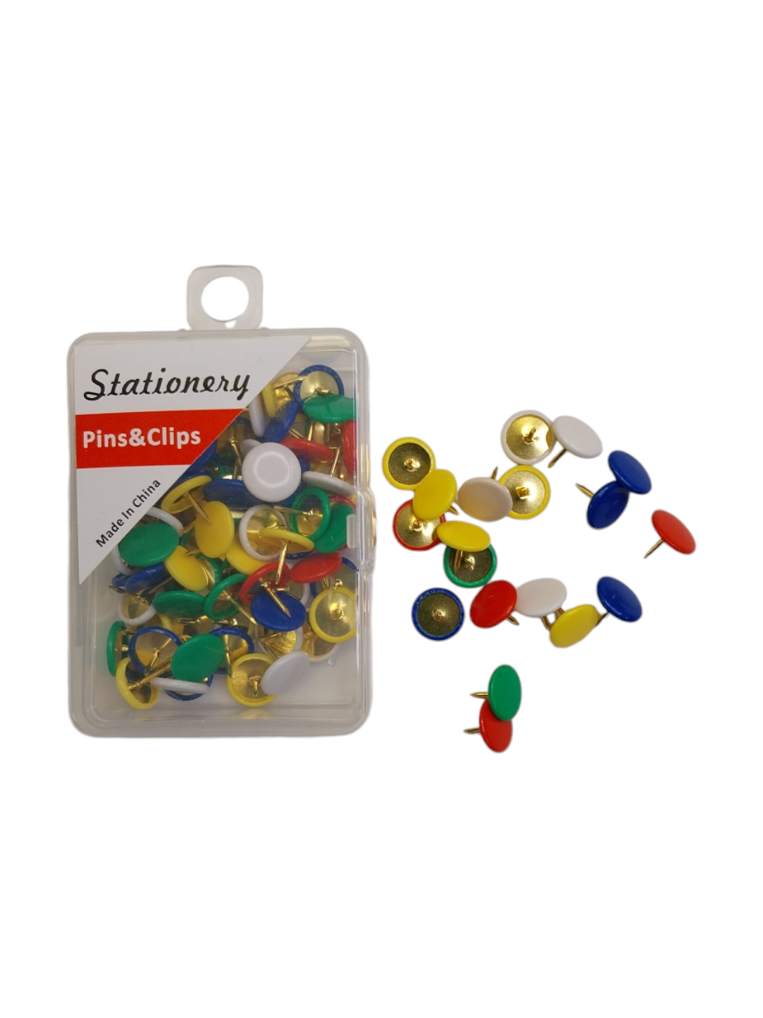 Pack of 100 Assorted Coloured Drawing Pins– Choice Wholesale