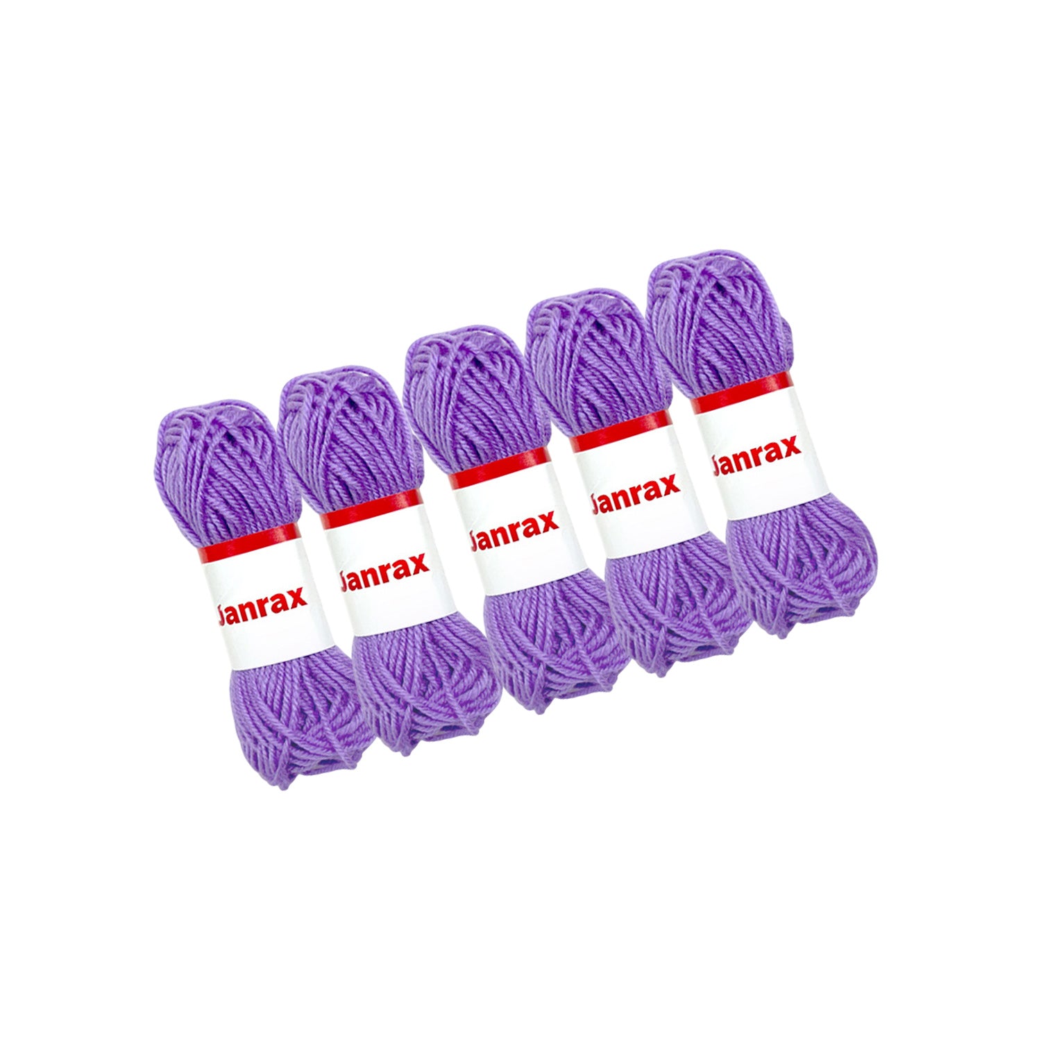 Pack of 5 Lilac Acrylic Yarn Rolls – 10g each, 4 Strand 8 Ply Knitting ...