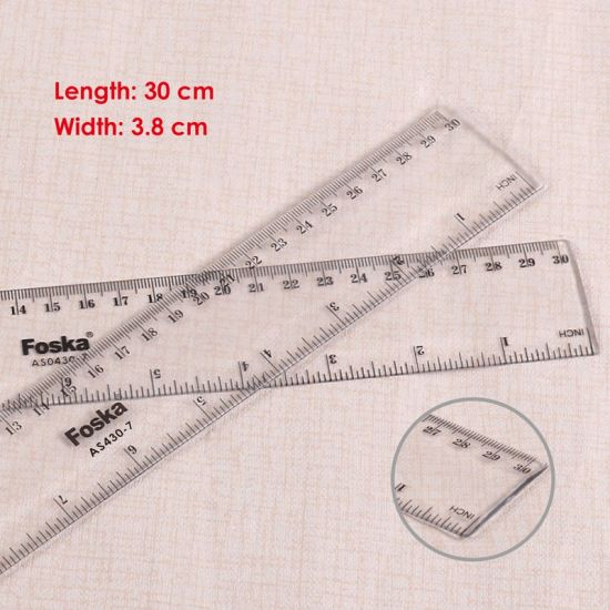 30cm Clear Ruler by Foska – Choice Wholesale