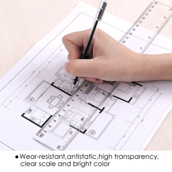 30cm Clear Ruler by Foska – Choice Wholesale