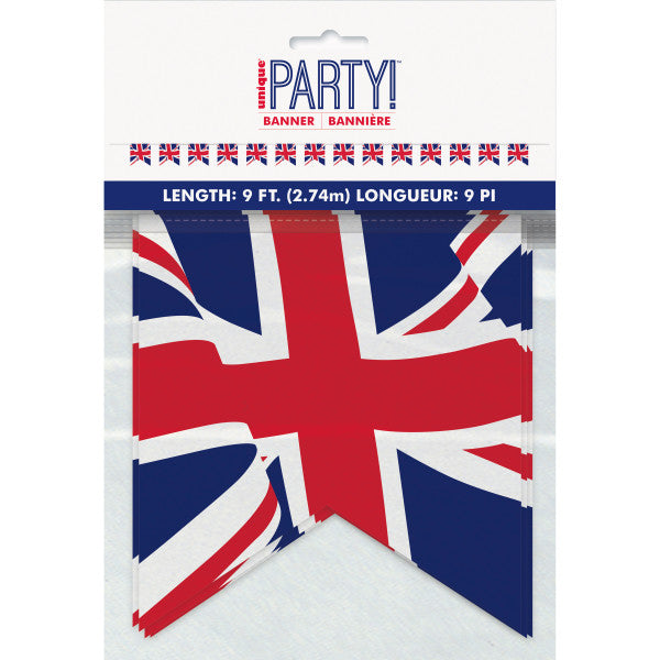 9ft Union Jack Plastic Pennant Banner – Choice Wholesale