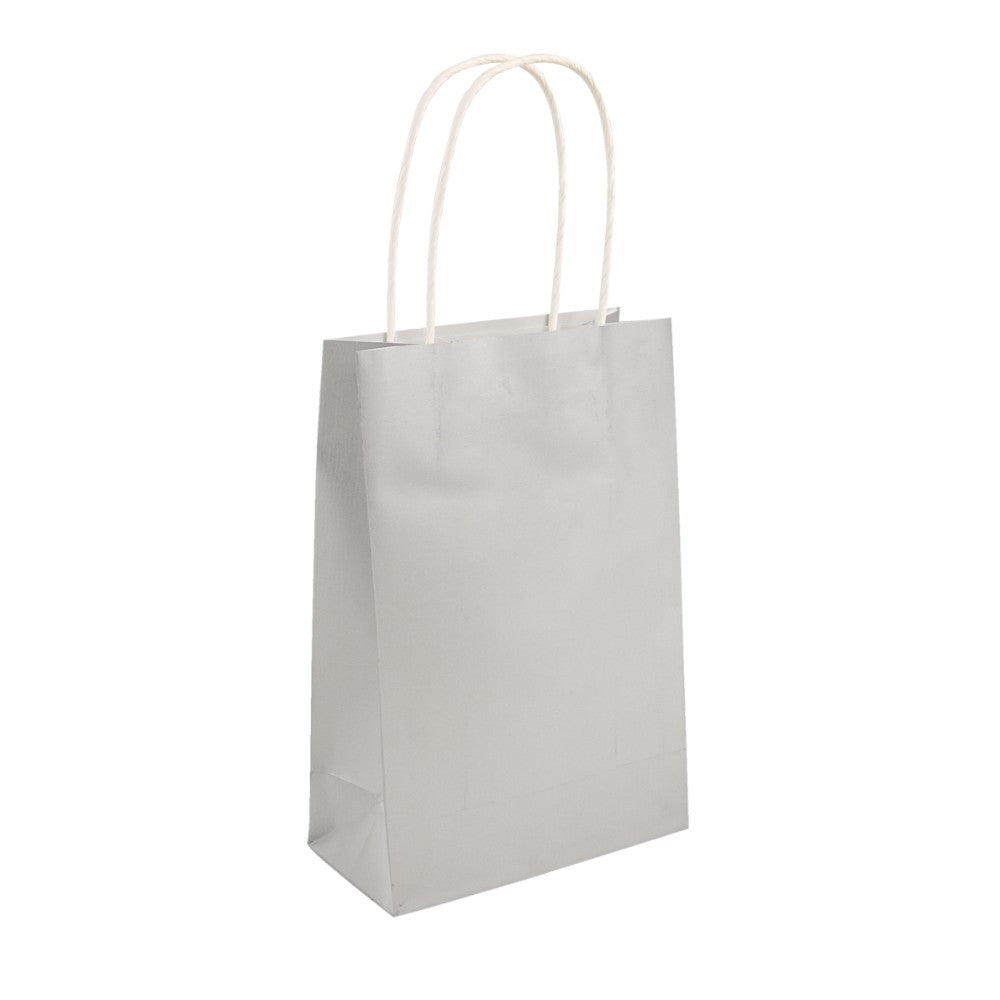 Pack of 6 Silver Party Bags with Handle– Choice Wholesale