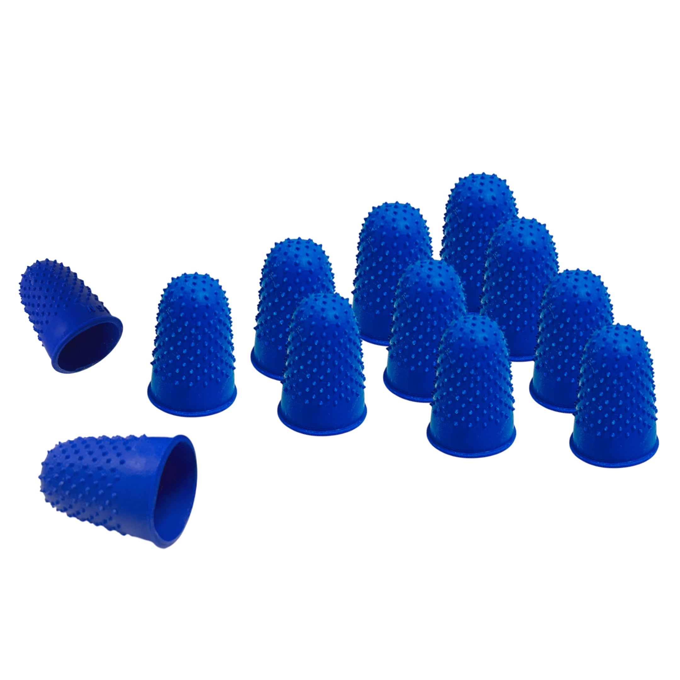 Pack of 12 Blue No.1 Rubber Thimblettes - Medium Thimble Finger Cones ...