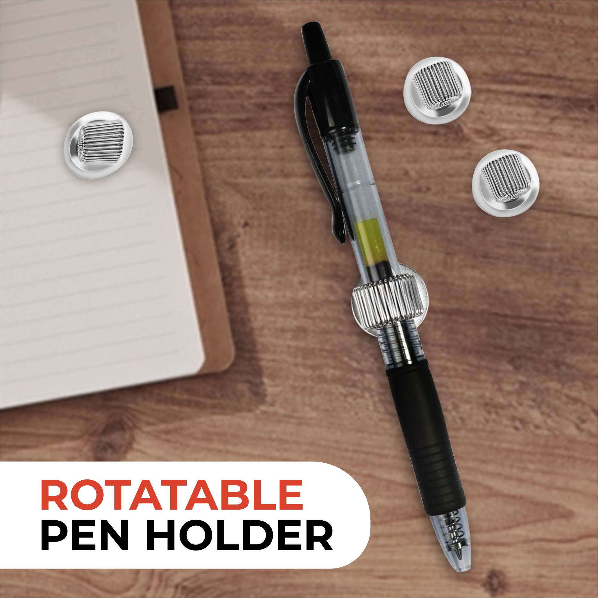 Self Adhesive Single Metal Clip Pen Holder – Choice Wholesale