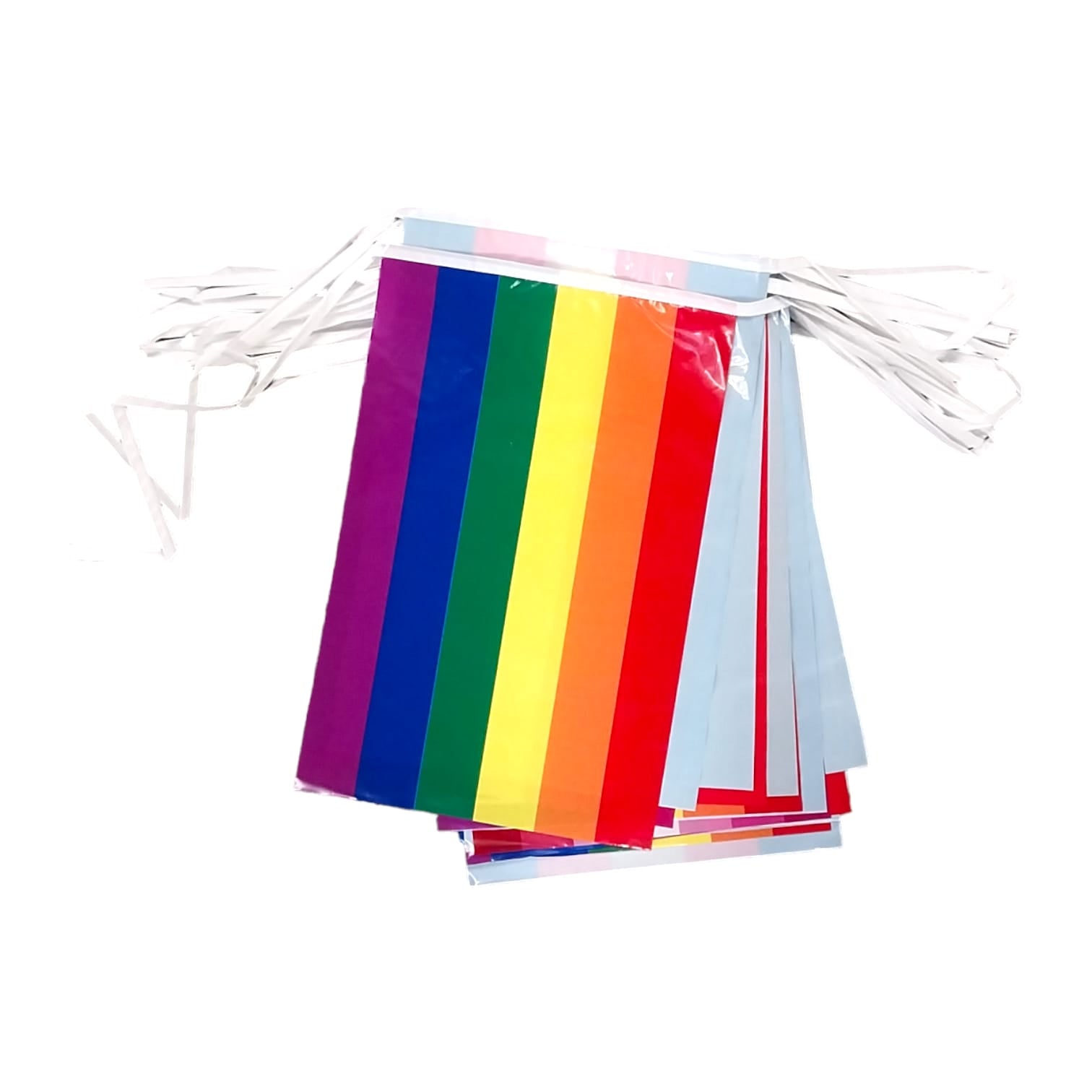 Rainbow Pride Bunting Rectangle 10m with 20 Pennants – Choice Wholesale