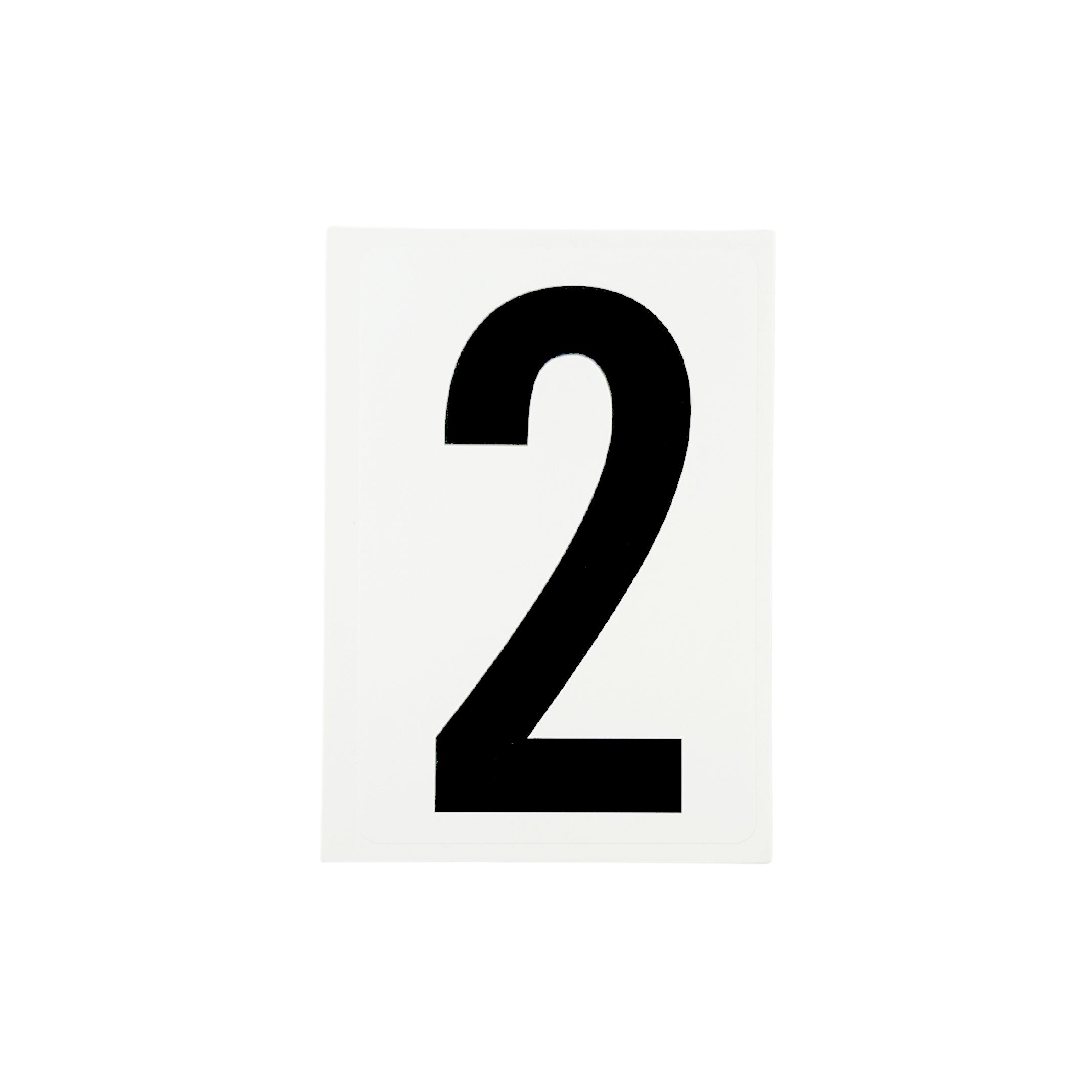 Pack of 12 Waterproof Wheelie Bin Black Number 2 Sticker– Choice Wholesale