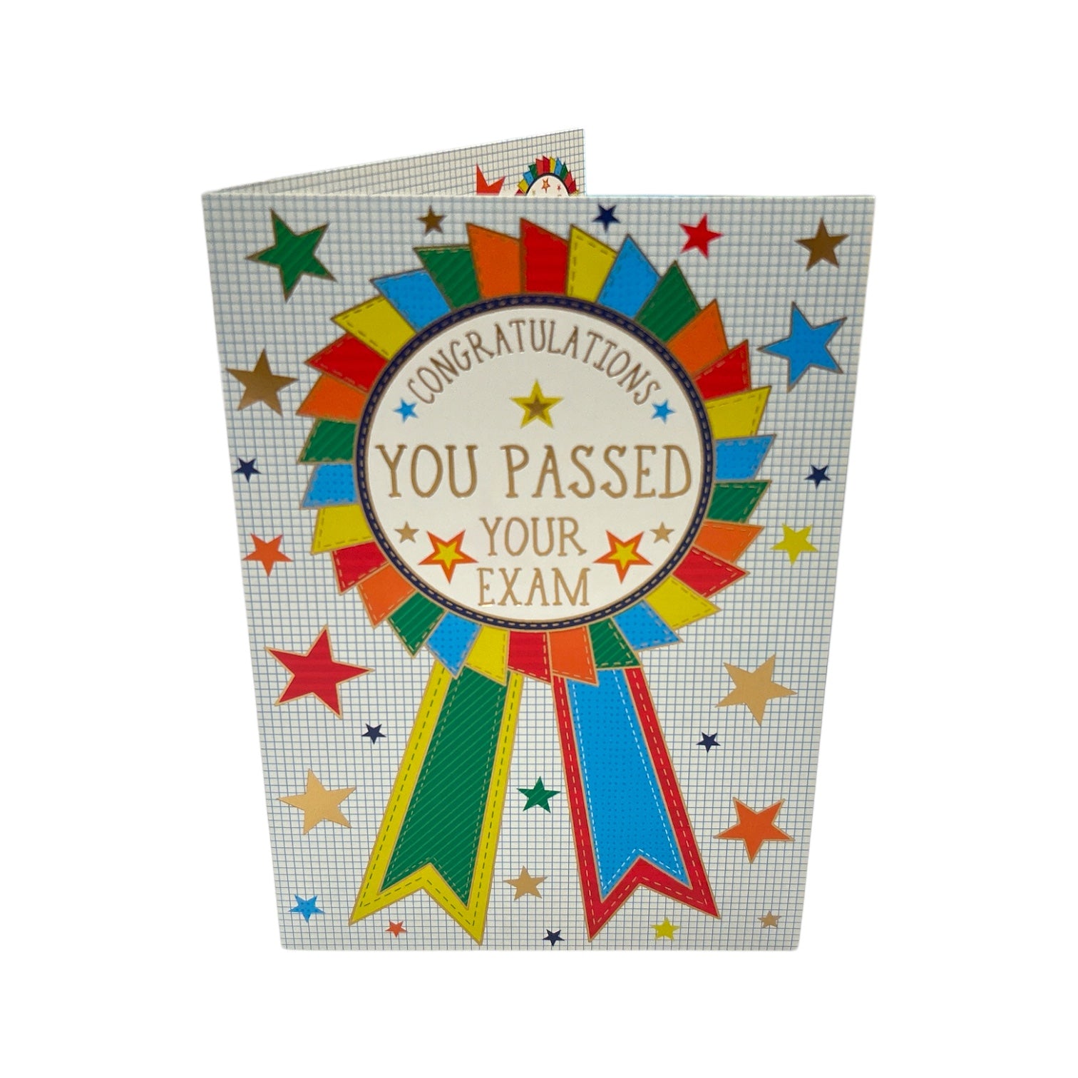 Well Done On Passing Your Exams Rosette Design Congratulations Card ...
