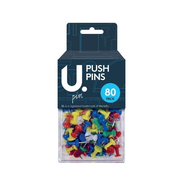 Pack of 80 Push Pins– Choice Wholesale