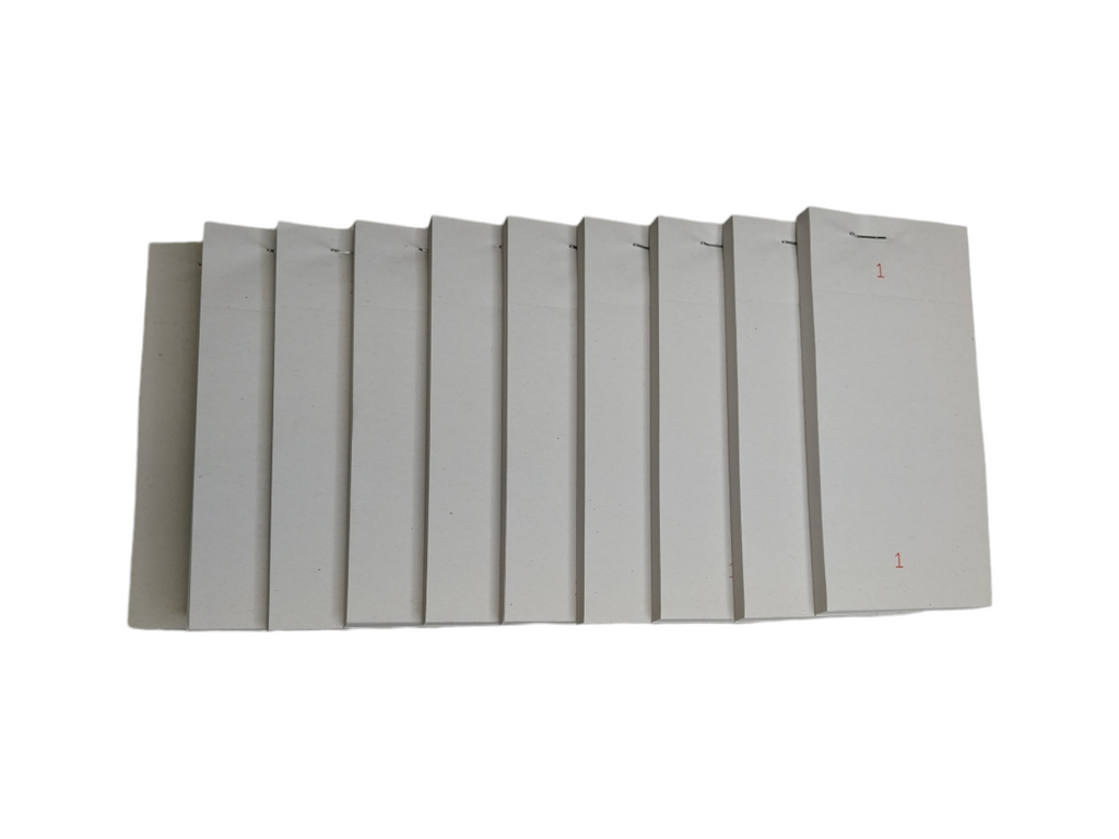 Pack of 10 63mm x 127mm Plain White Numbered Service Pads– Choice Wholesale