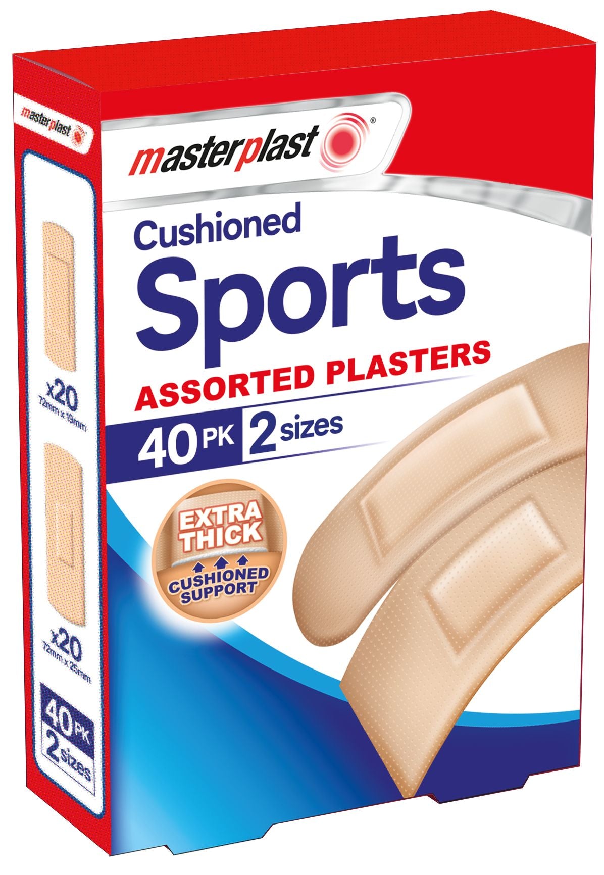 Pack of 40 Sports Plasters 2 Different Size– Choice Wholesale