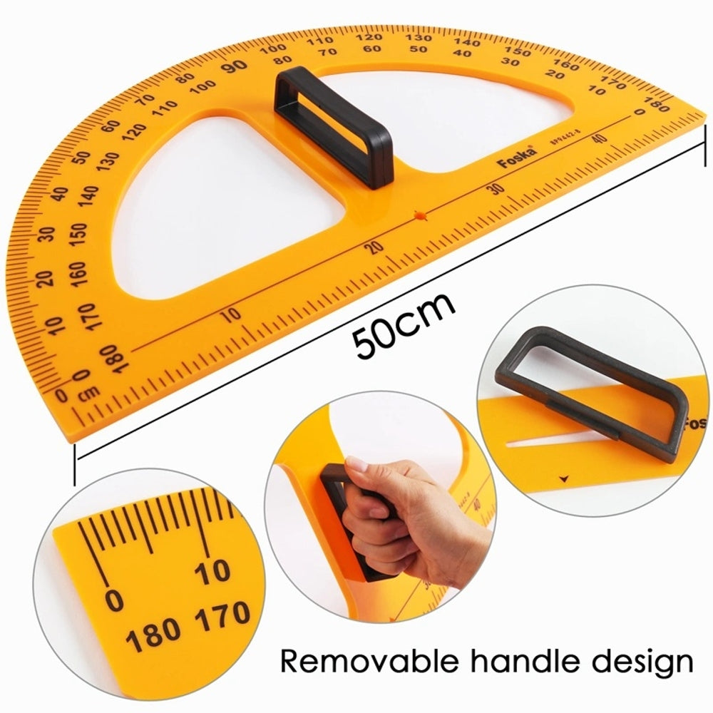 Protractor With Removable Handle 50cm – Choice Wholesale