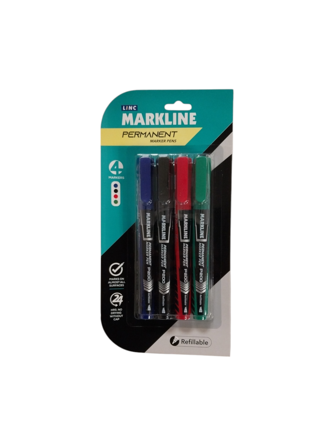 Pack of 4 Assorted Permanent Markers Bullet Tip– Choice Wholesale