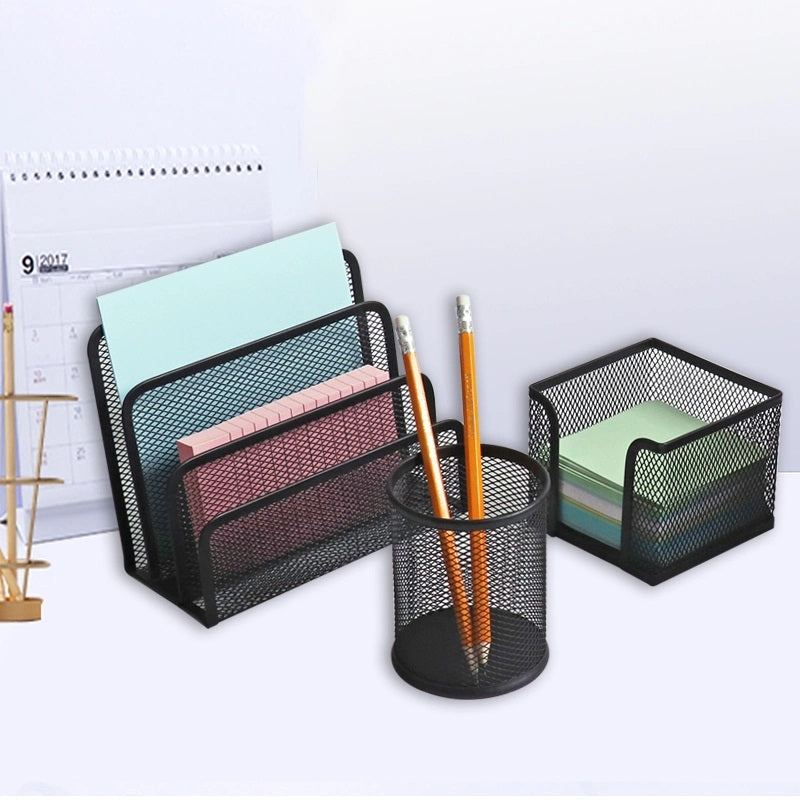 4 Piece Wire Mesh Office Desk Organiser Set – Choice Wholesale