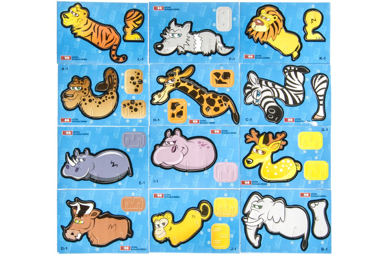 Pack of 48 Animal Shape 3D Puzzles– Choice Wholesale