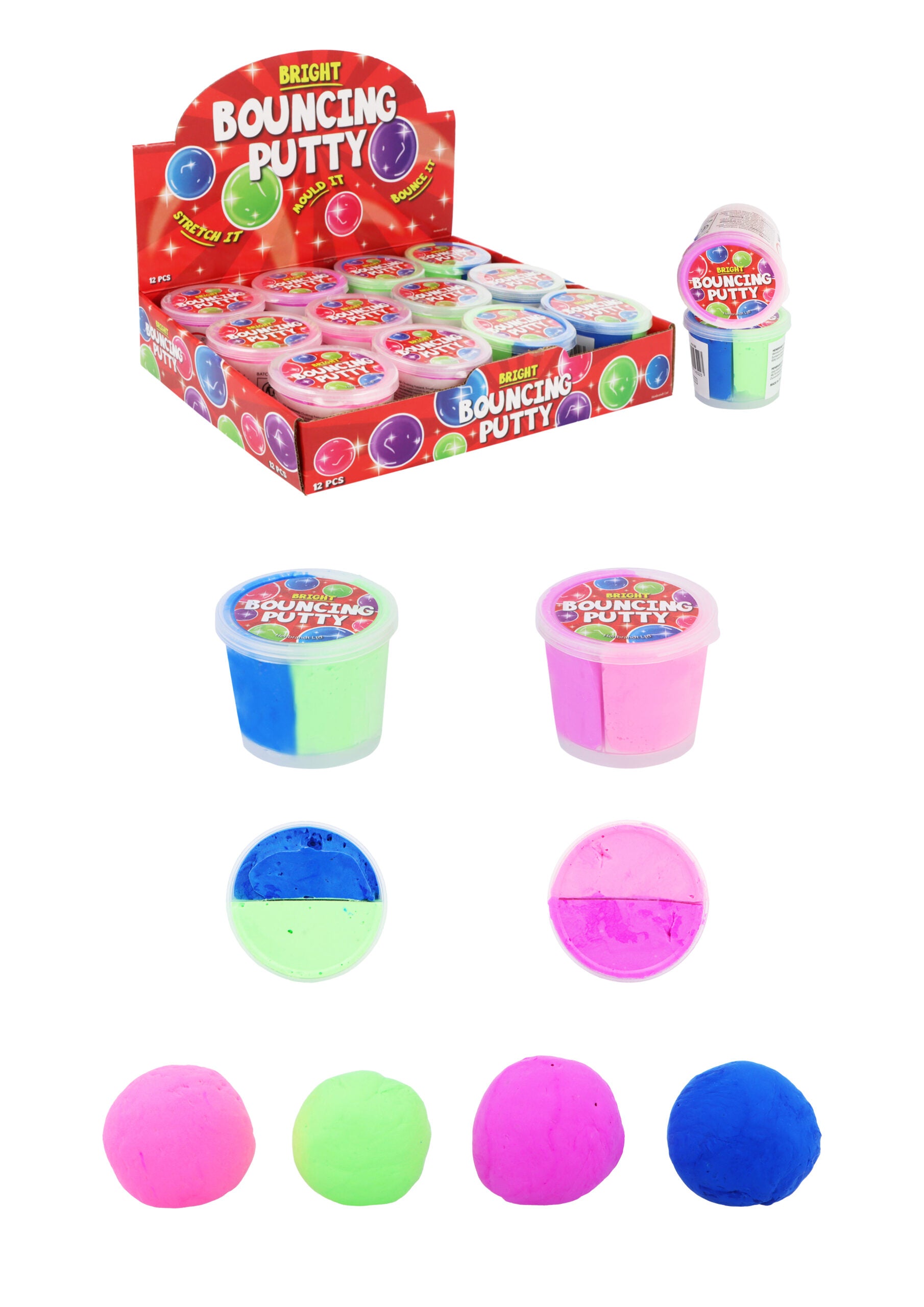 30g Two Tone Colour Bouncing Putty Tub– Choice Wholesale