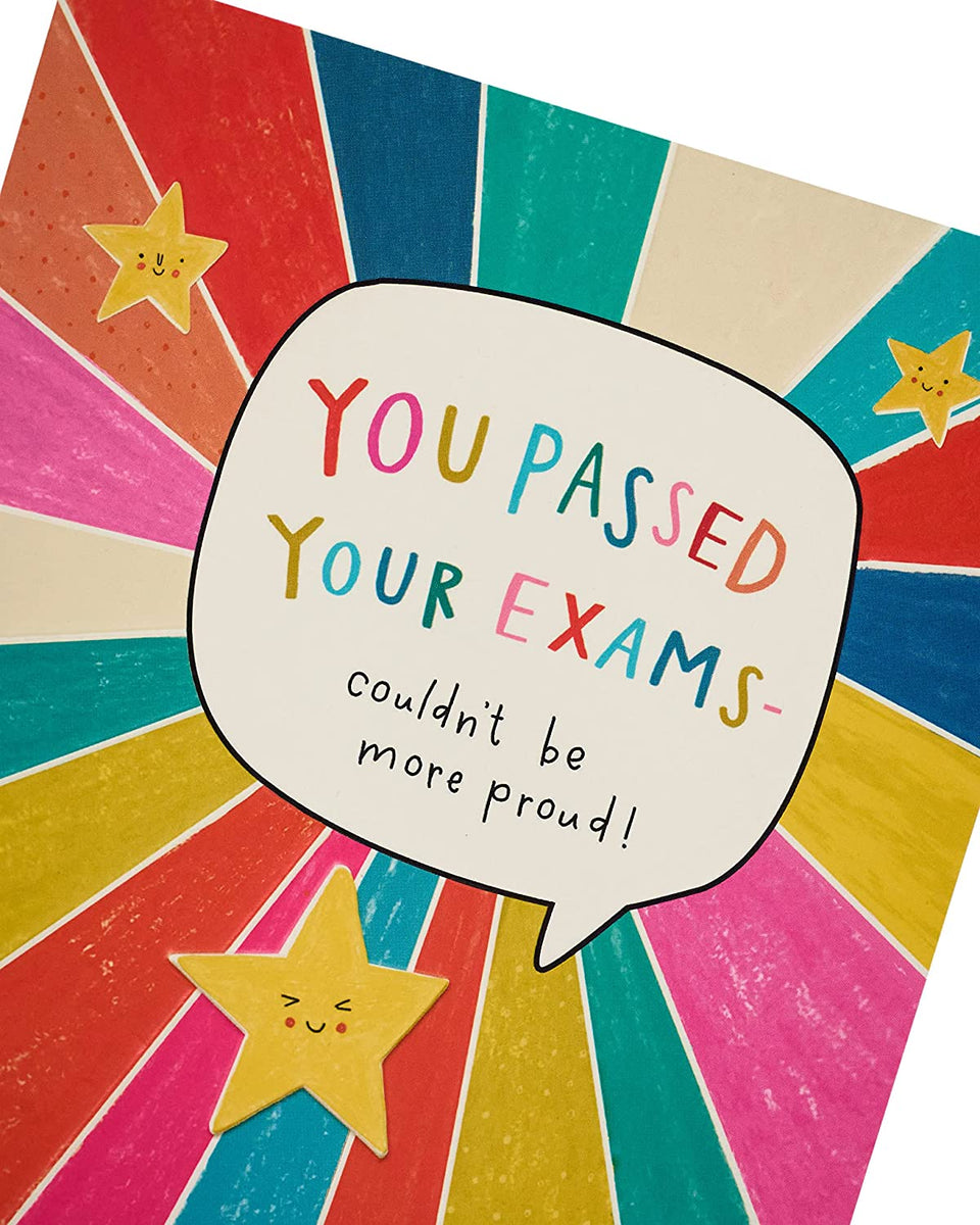 Rainbow Design Exams Pass Congratulations Card – Choice Wholesale