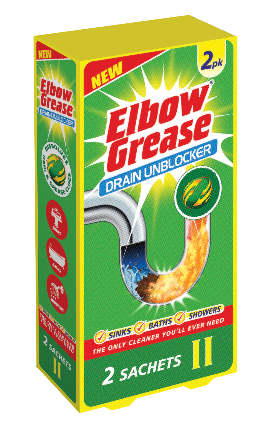 Pack of 2 Elbow Grease Drain Unblocker Sachets 25g– Choice Wholesale