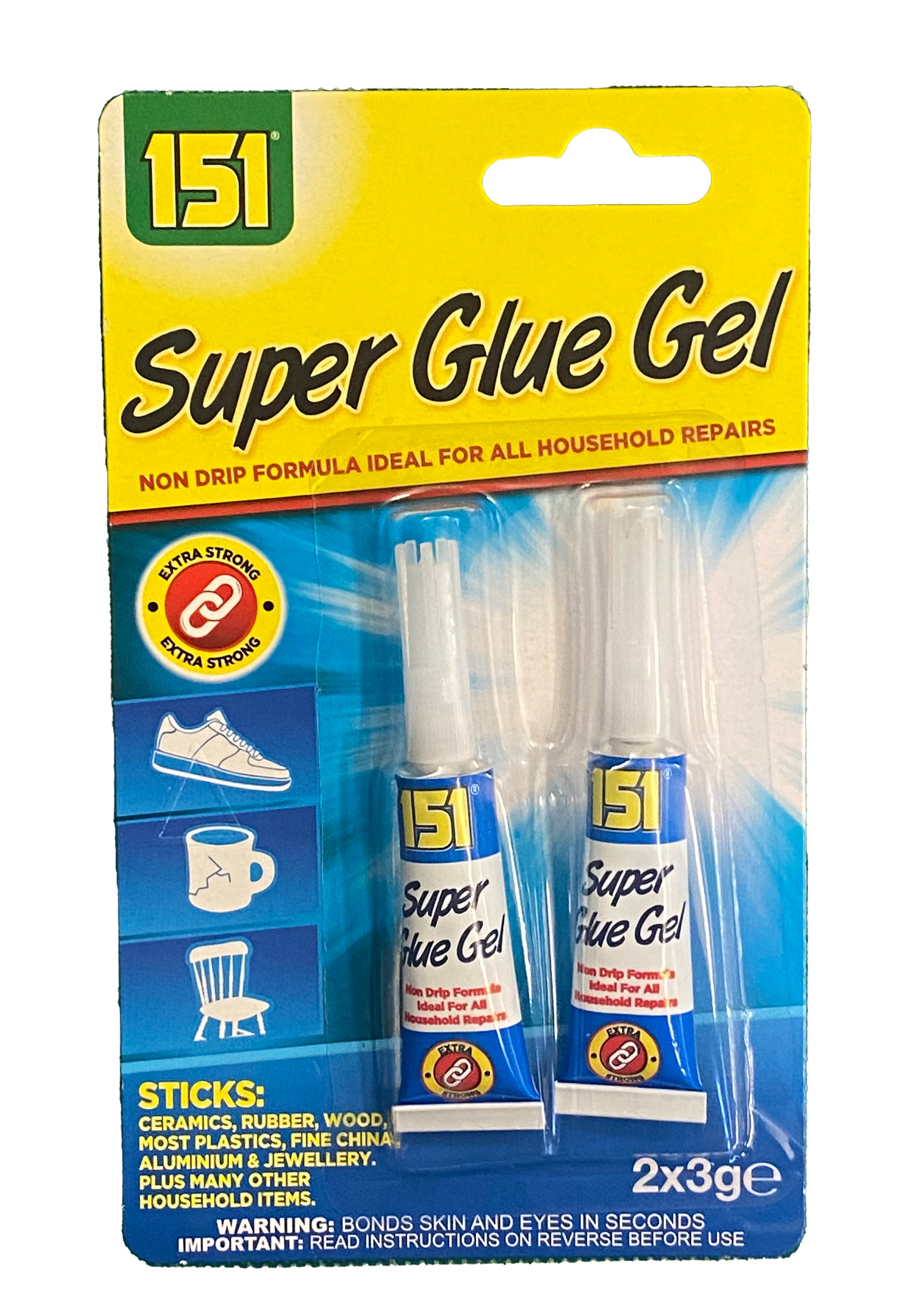 Pack of 24 Super Glues Gel 3gm– Choice Wholesale