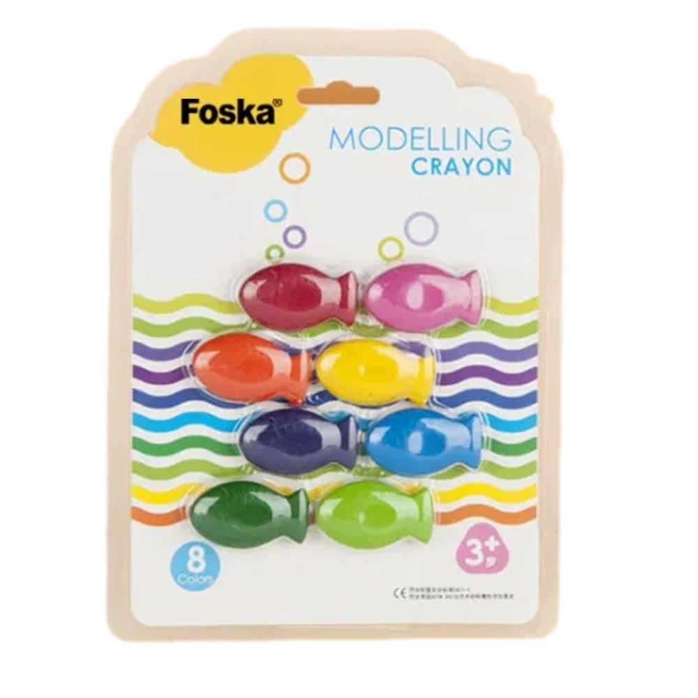 Pack of 8 Assorted Colour Fish Design Crayons– Choice Wholesale