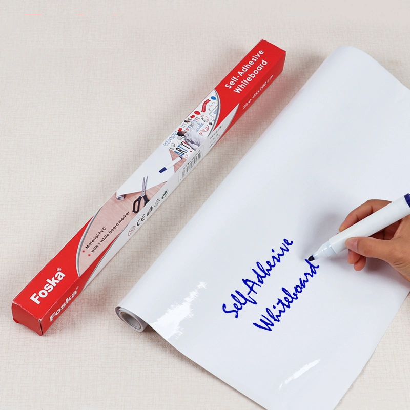 Self Adhesive Whiteboard Roll with White board marker- 45cm x 2m ...