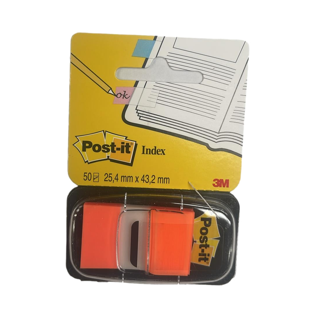 Pack of 50 25mm Orange Post-it Index Tabs 680-4– Choice Wholesale
