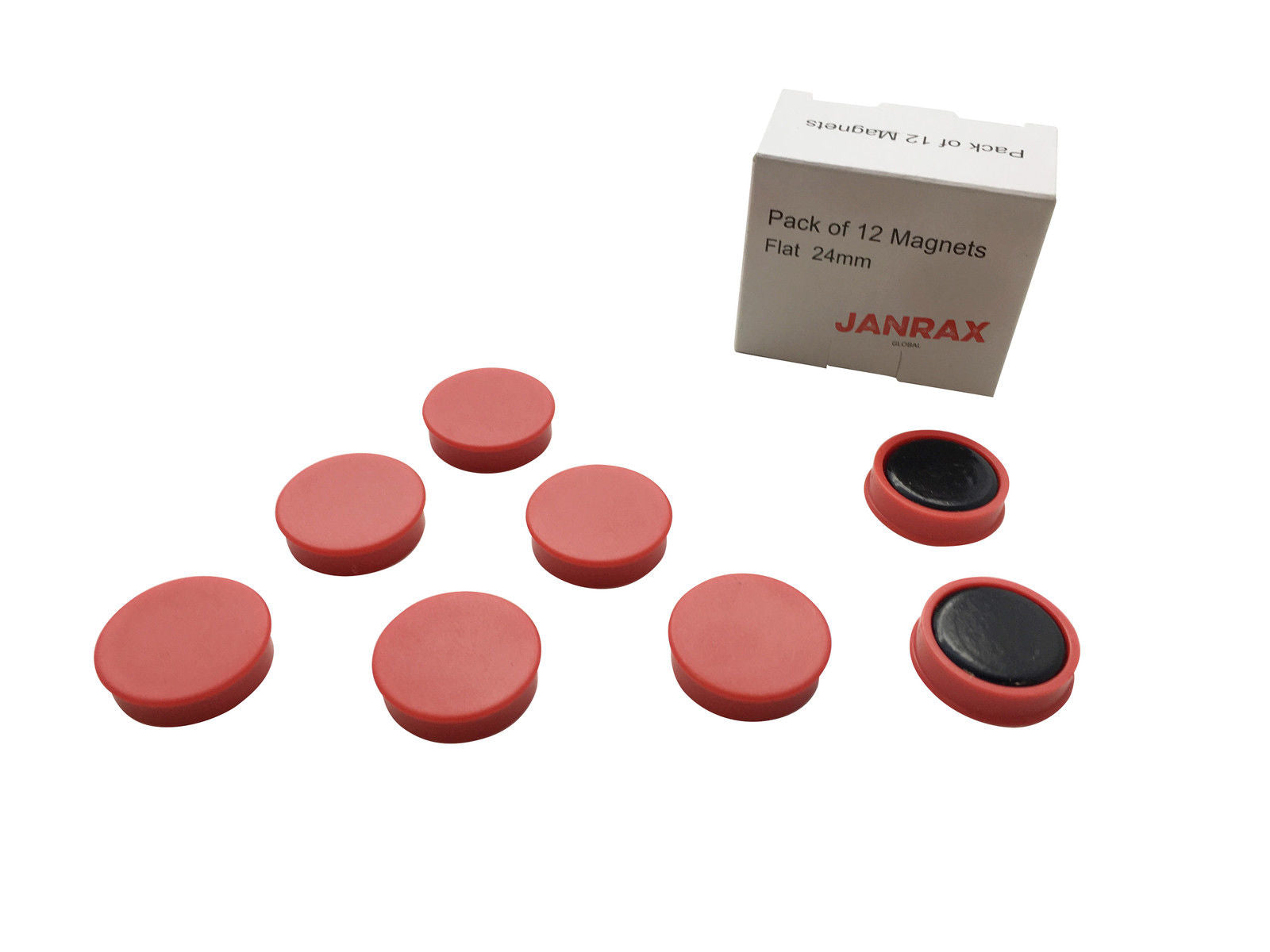 Pack of 12 Red 24mm Magnets– Choice Wholesale