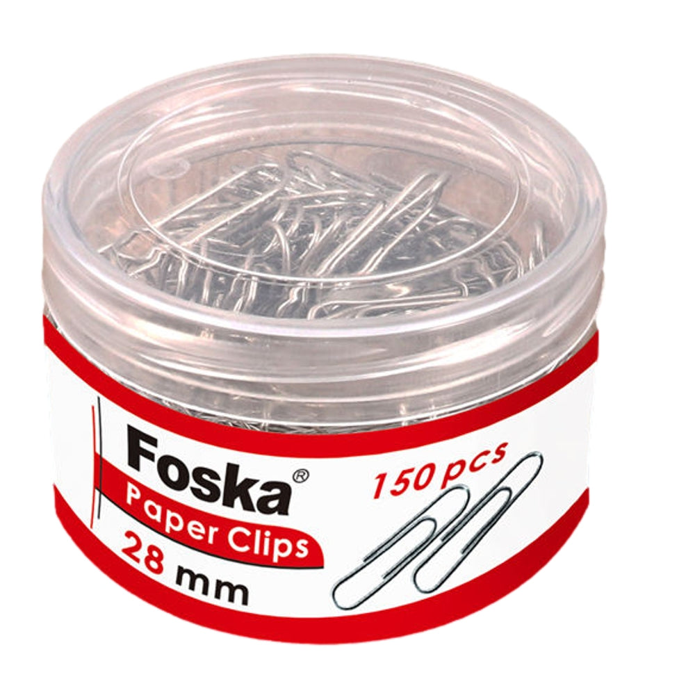 Tub of 150 Nickel Paper Clips 28mm– Choice Wholesale