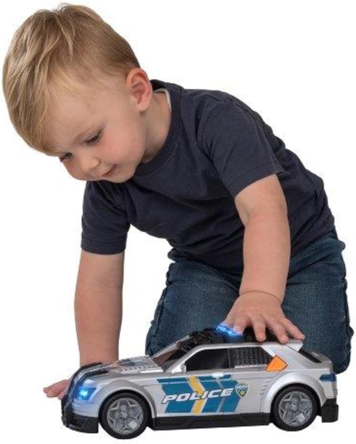 Teamsterz Mighty Medium Police Interceptor Realistic Lights & Siren So ...