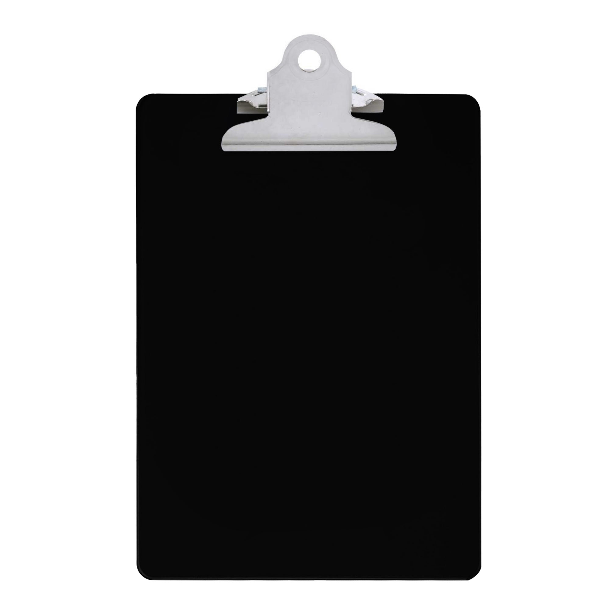 Pack of 6 Black A5 Clipboards with Butterfly Clip with Ruled Side - Cl ...