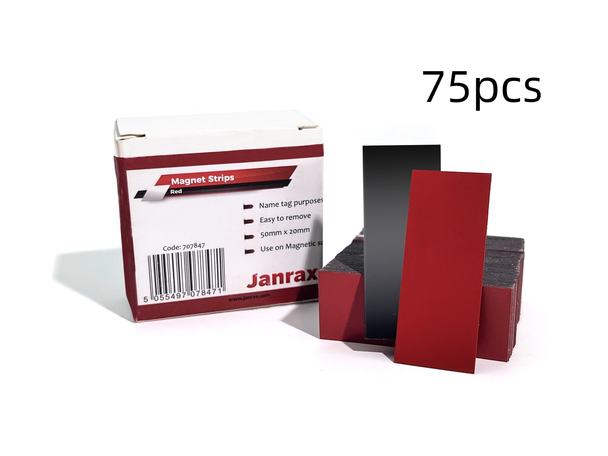 Pack of 75 Red Magnetic Strip Name Tag Labels– Choice Wholesale