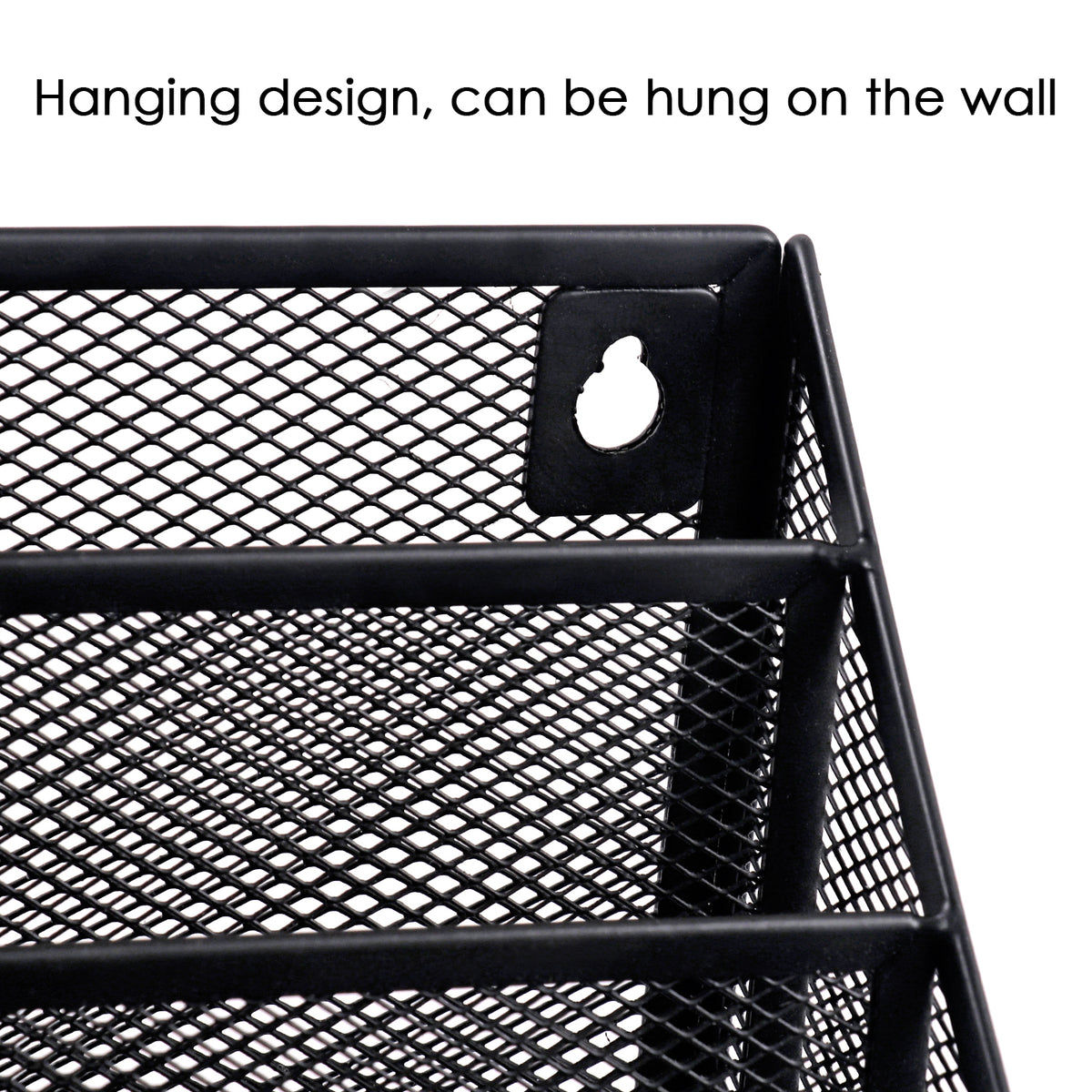 Wire Mesh Magazine Holder with Hanging Holes – Choice Wholesale