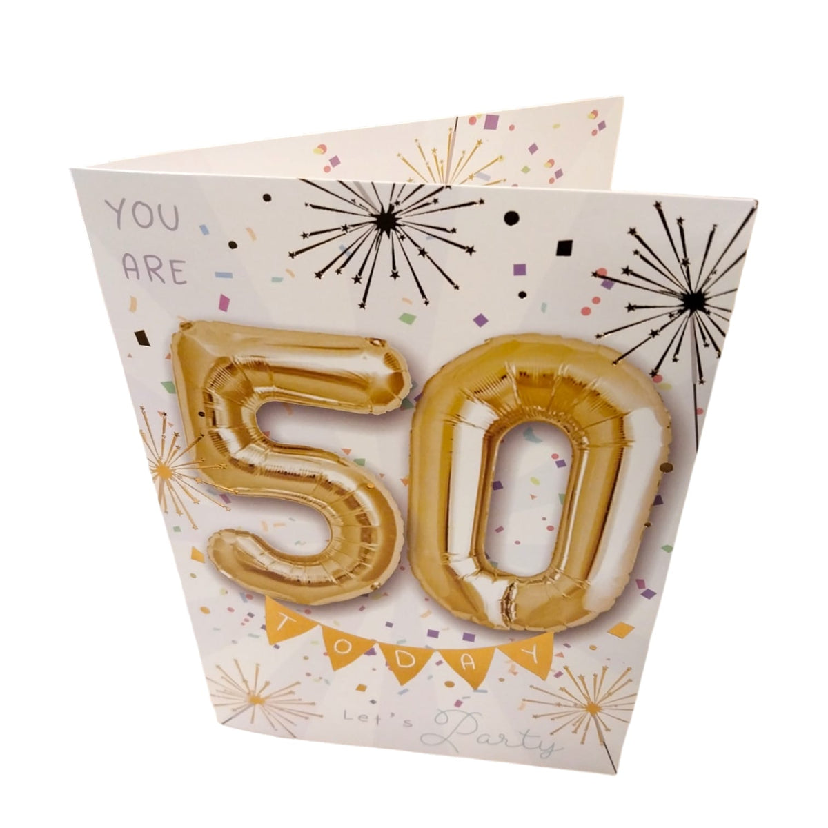 You Are 50 Today Let's Party Balloon Boutique Greeting Card – Choice ...