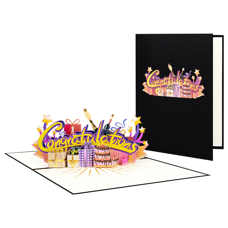Cheers to You 3D Pop Up Congratulations Card– Choice Wholesale