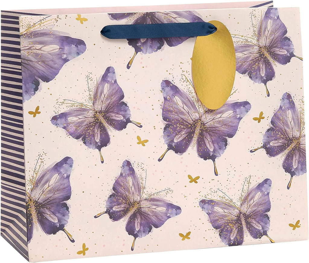 Butterfly Design Large Gift Bag For Her, Any Occasion, Mother's Day, B ...