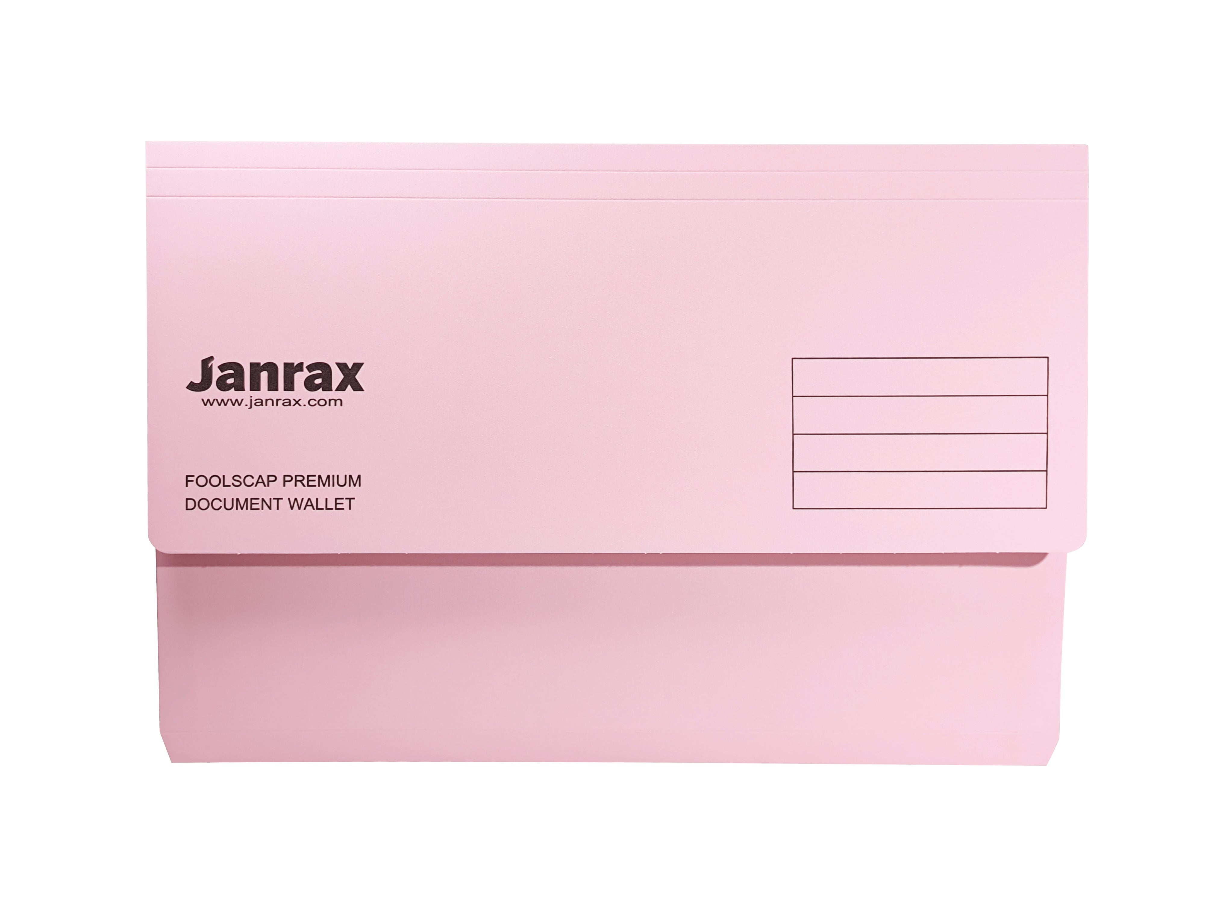 Pack of 10 Pink Card Premium Foolscap Document Wallets– Choice Wholesale