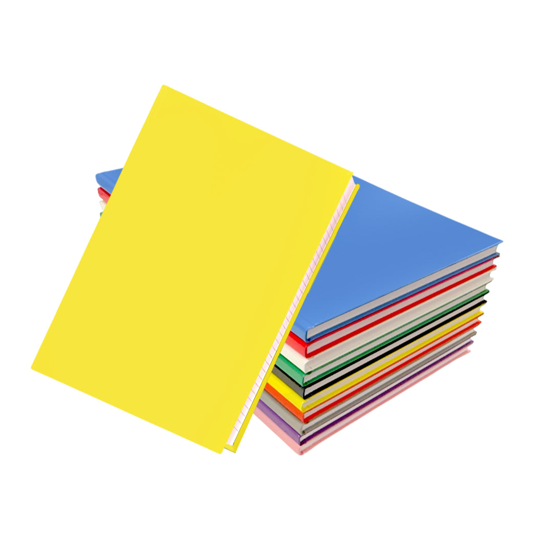 Pack of 10 A4 160 Pages 8mm Ruled Assorted Colour Casebound Notebooks ...