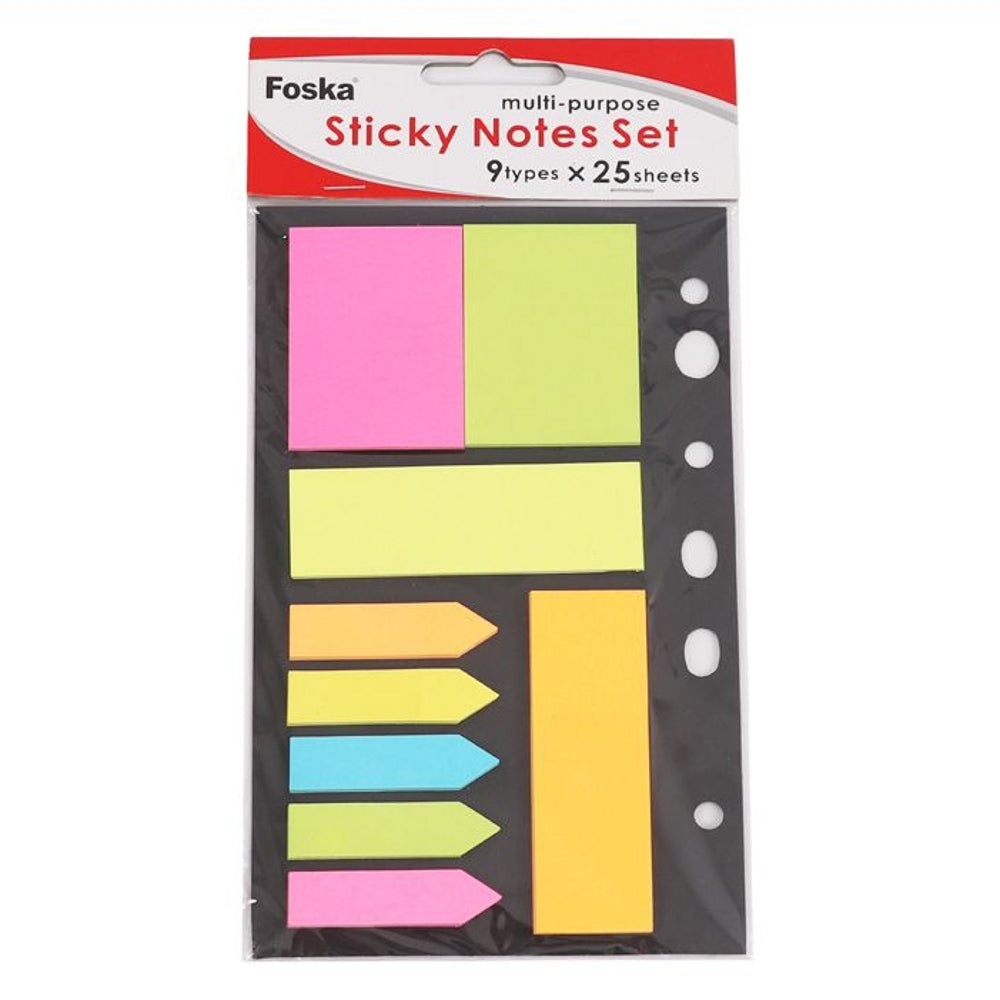 225 Sheets Assorted Sticky Notes Set– Choice Wholesale