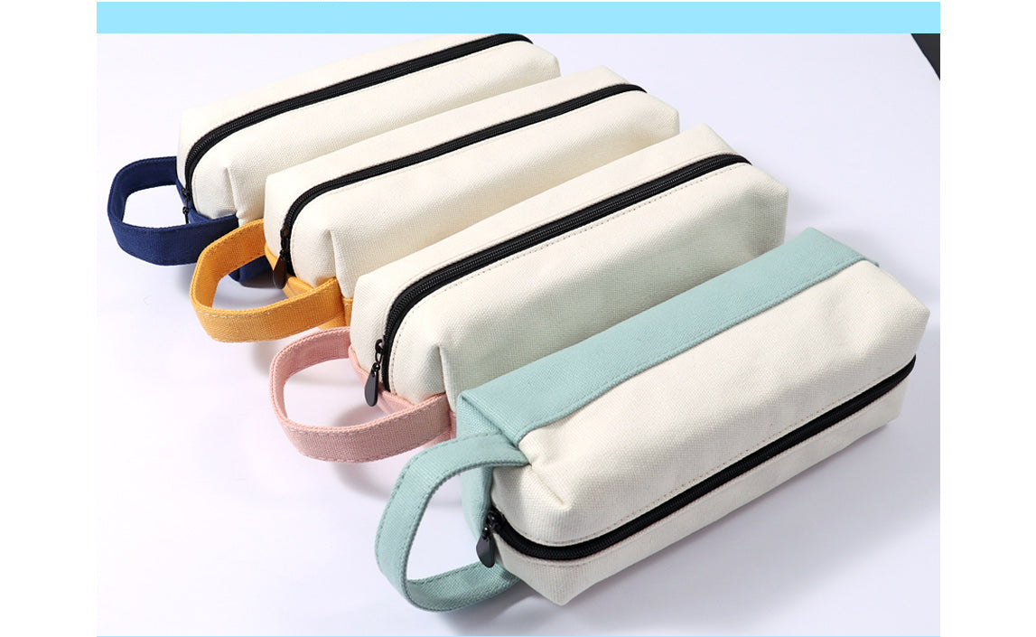 Canvas Coloured Pencil Case with Zipper – Choice Wholesale