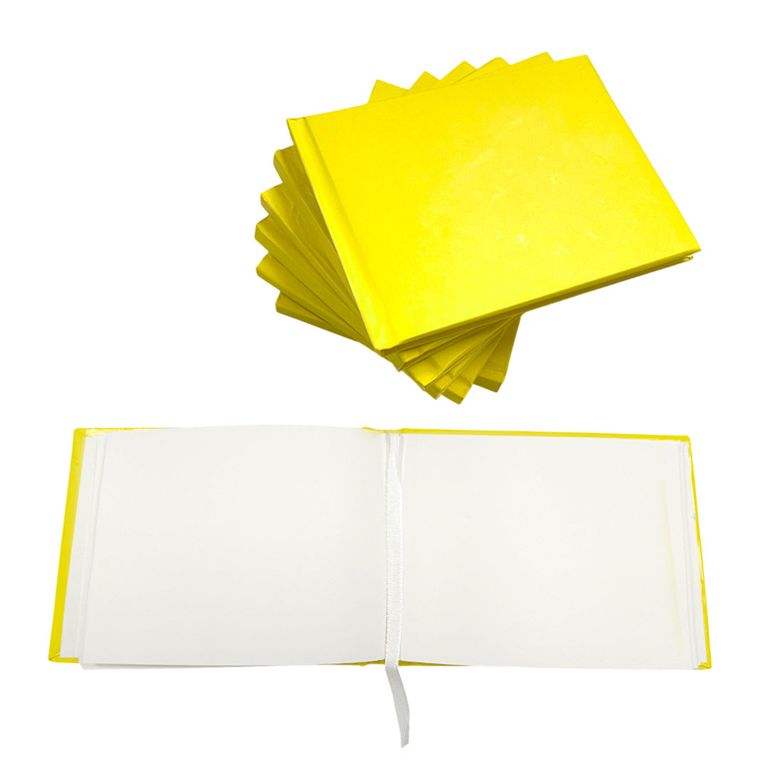 Pack of 24 Plain Cover 100 Pages Yellow Autograph Books – School Leave ...