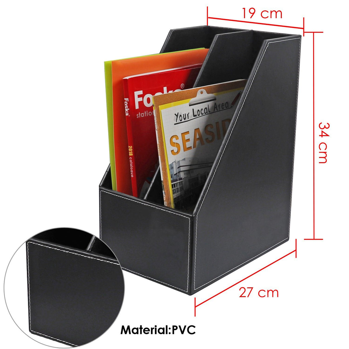 PVC Black Desktop Organizer 19 x 27 x 34cm – Choice Wholesale