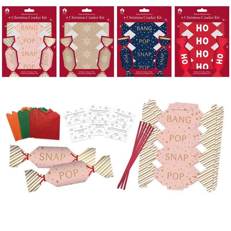 Single Pack of 6 Make Your Own Christmas Cracker Kit– Choice Wholesale
