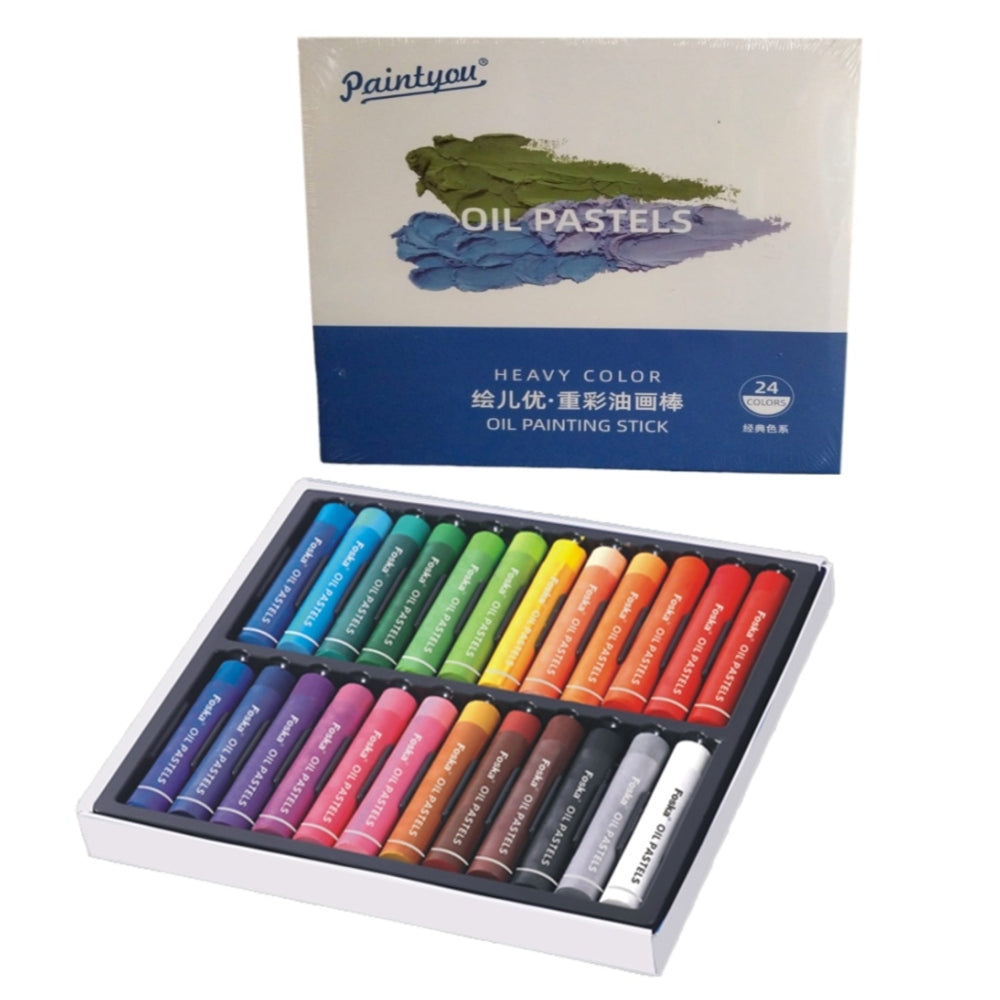 Pack of 24 Assorted Colour Soft Oil Pastels– Choice Wholesale